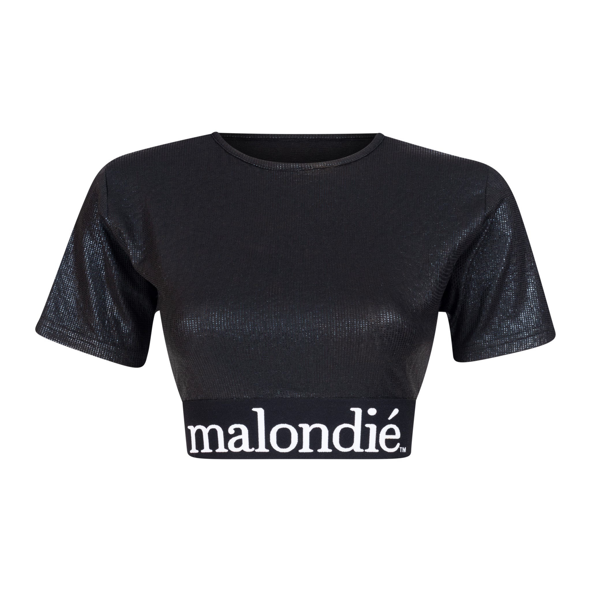 Malondie Black Glitter Crop Top – Malondié