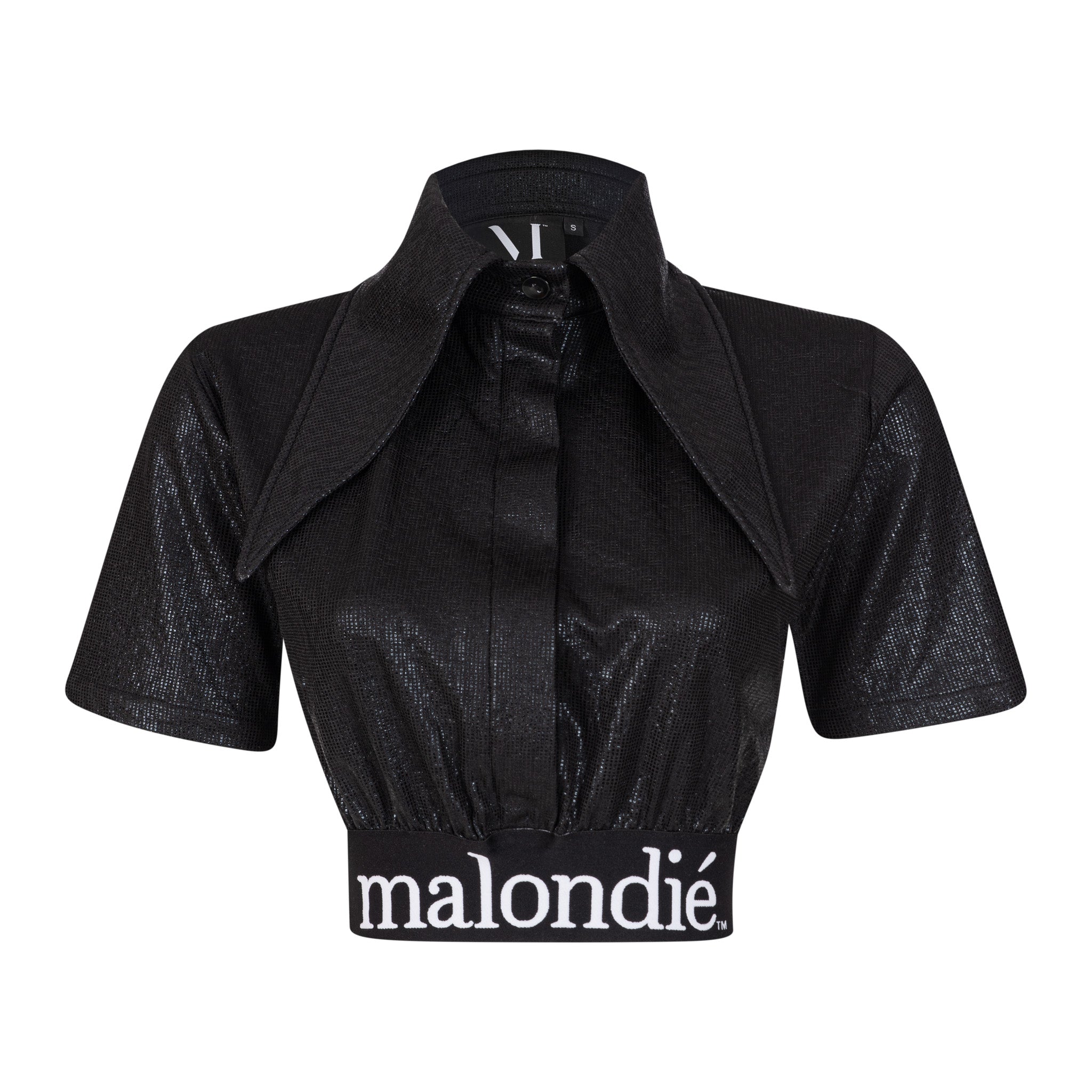 Malondie Black Glint Crop Top – Malondié